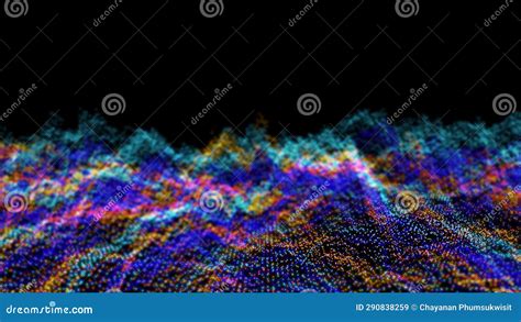 Abstract Blue Orange Pink White Visualization Last Waveform Technology