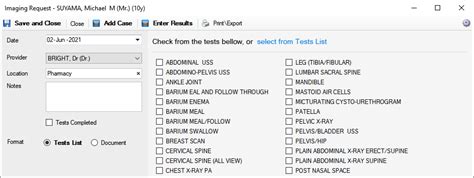 Imaging Request Editor