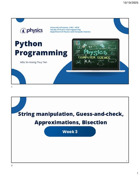 Lesson 3 String Manipulation In Python Programming D88153 Studocu