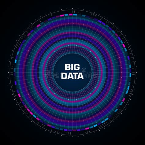 Big Data Visualization Circular Infographic With Copy Space In Center