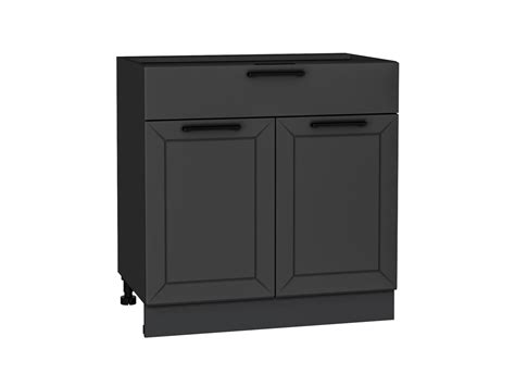 Шкаф нижний с 1 ящиком Глетчер 800 Маренго Силк Graphite купить в «vivat