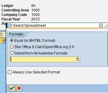 Get Back Different Download Options From SAP To Excel