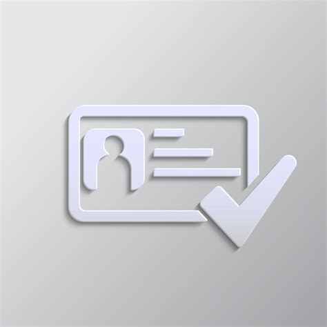 Premium Vector Id Card Security Icon Paper Style Grey Color Vector Background Paper Style