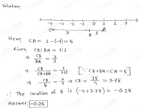 Solved MC On A Number Line Point A Is Located At Point C Is Located At And