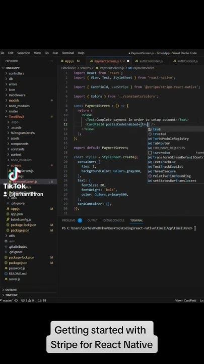 Stripe Payments In React Native Setup Youtube