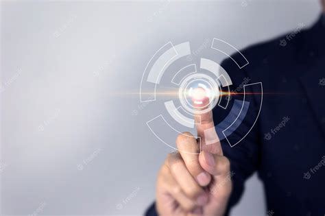 Premium Photo Smart Businessman Touching Touching Screen By Indect