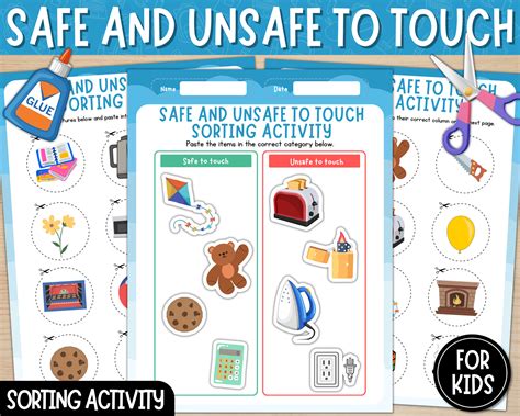 Safe And Unsafe To Touch Sorting Activity Cut And Paste Safe And