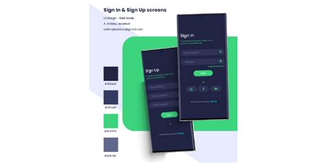Mobile SignIn SignUp Screen UI Design Figma Community