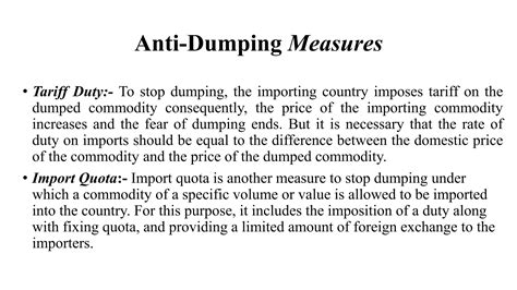 Dumping Final Ppt PPTX Commodities Economy
