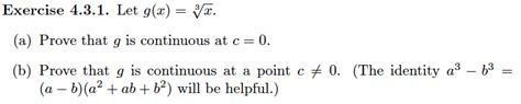 Solved Exercise Let G A A Prove That G Is Chegg Com