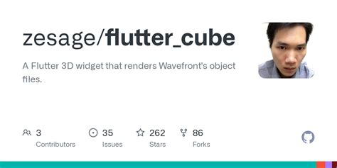 GitHub Zesage Flutter Cube A Flutter D Widget That Renders Wavefront S Object Files
