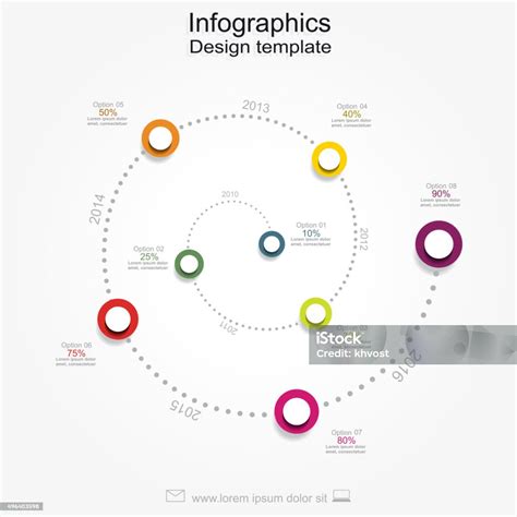 인포그래픽 보고서 템플릿 쁠라스 귀하의 텍스트 벡터 나선형에 대한 스톡 벡터 아트 및 기타 이미지 나선형 인포그래픽 8