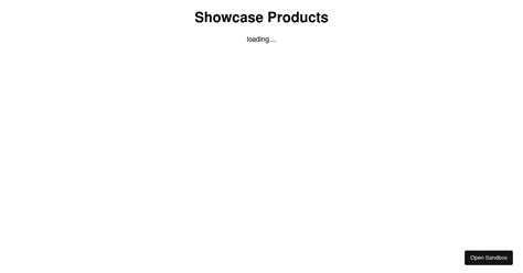 Load Products On Render Codesandbox