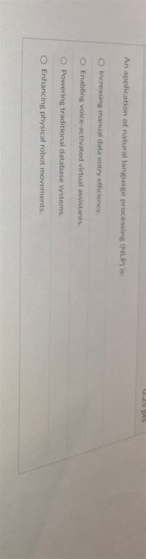 Solved An Application Of Natural Language Processing NLP Chegg