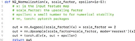 Implementation Of N 2 Normalization Layer Based On PyTorch 0 4 1 Download Scientific Diagram