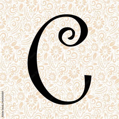 Curlz Alphabet C Upper Black Alphabet Vector Alphabet Vector