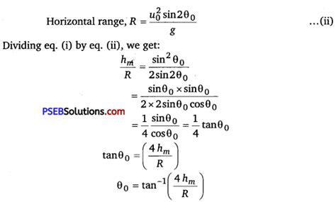 Pseb 11th Class Physics Solutions Chapter 4 Motion In A Plane Pseb