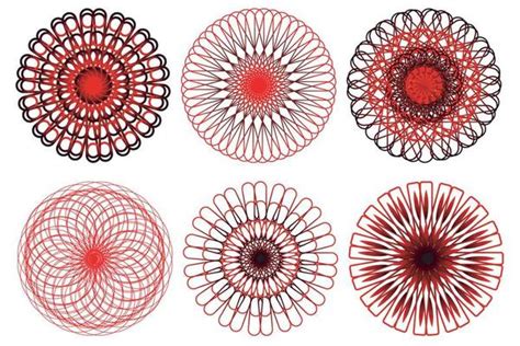 spirograph pattern vector art icons and graphics for free download