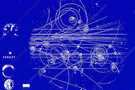 Tracks Of Charged Subatomic Particles Stock Image C052 9242