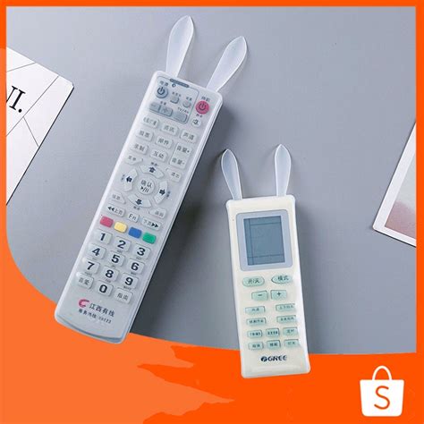 เคสซิลิโคนโปร่งใสรีโมทคอนโทรลเครื่อง Tv และแอร์ รูปแบบการ์ตูนกระต่ายป้องกันฝุ่นได้ มีแบบสีใส่และ