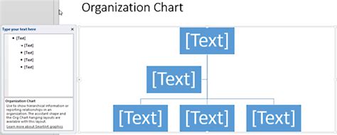 Organization Charts Insert An Organization Chart Presentations Glossary