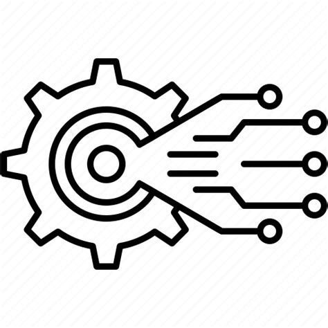 Technology Data Integration Gear Settings Digital Transformation Icon Download On Iconfinder