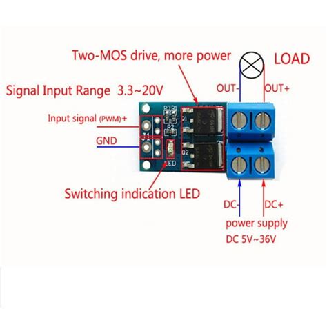 5pcs 15a 400w Mos Fet Disparador Módulo De Accionamiento Panel