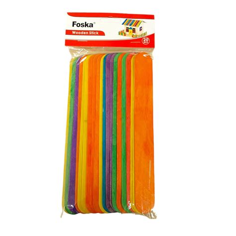 Pack Of 20 Wooden Craft Sticks 200 X 24 X 1 6mm Choice Wholesale