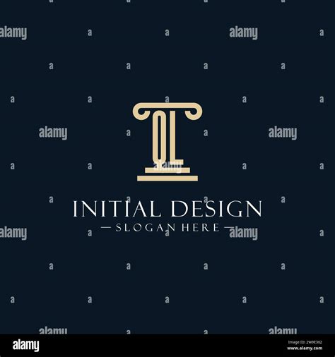 QL Initial Monogram Logos With Pillar Shapes Style Design Ideas Stock Vector Image Art Alamy
