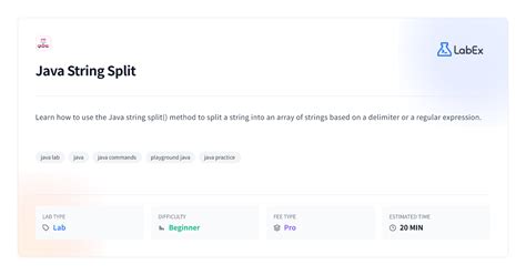Dominando O Split De Strings Em Java Labex