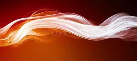 Abstract Orange And Red With White Undulating Smoke Wavy Lines Background Design Template Stock
