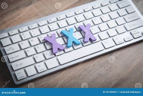 Computer Keyboard With A Xxx Symbols Stock Image Image Of Website Network