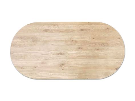 Tafelblad Plat Ovaal Massief Eiken 40 Mm Bouwie