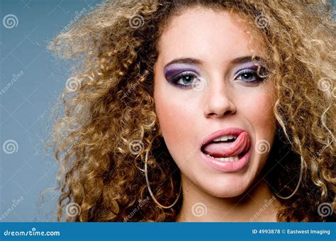 Licking Lips Stock Photo Image Of Pose Person Model