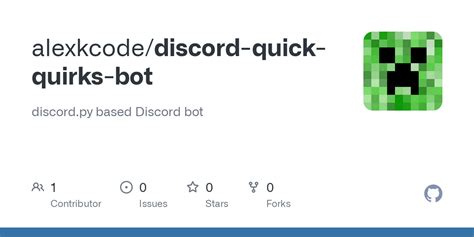 Github Alexkcodediscord Quick Quirks Bot Discordpy Based Discord Bot