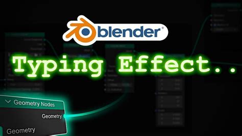 geometry nodes tutorial procedural typing effect tutorials tips