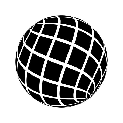 3d Sphere Wireframe With Twisted Stripes Orbit Model Spherical Shape Grid Ball Modern Earth