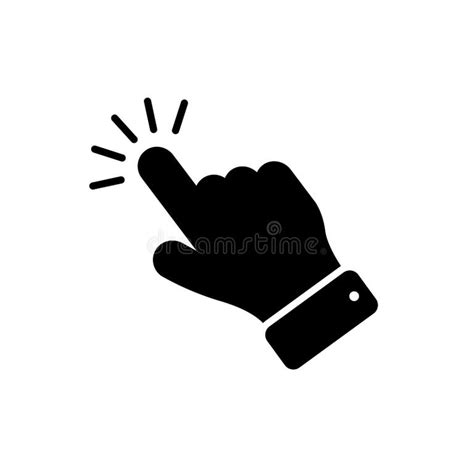 Hand Click Icon Vector Pointer Icon Vector Hand Cursor Icon Vector Pointer Click Cursor