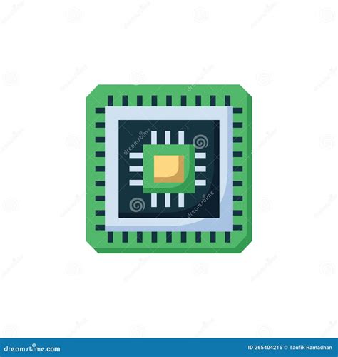 Processor Vector Icon Computer Component Icon Flat Style Perfect Use For Logo Presentation
