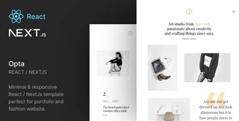 Opta Minimal React Nextjs Template By Cocobasic Themeforest