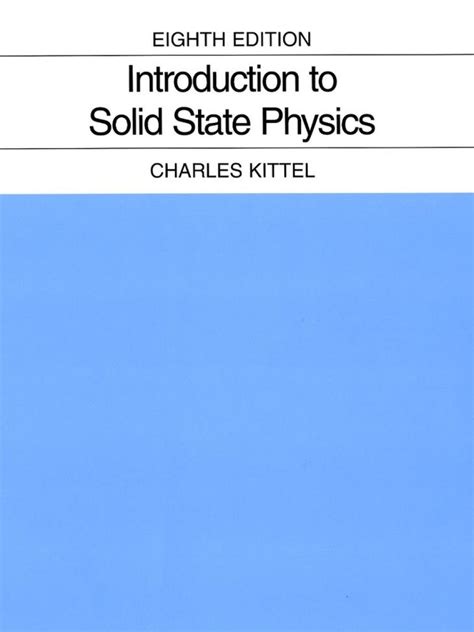 Introduction To Solid State Physics Nhbs Academic And Professional Books
