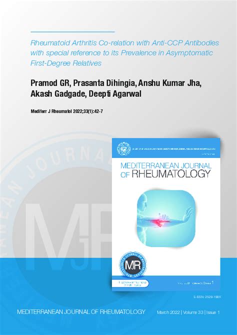 pdf rheumatoid arthritis co relation with anti ccp antibodies with