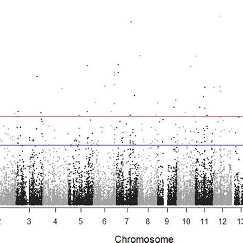 Manhattan Plot Of Fdr Adj P Values From Fishers Exact Test Assessing