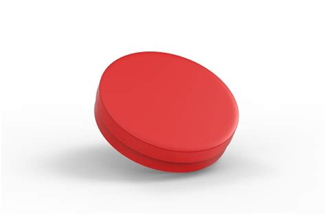 둥근 빨간색 골판지 포장 상자 절연 흰색 배경에 템플릿을 조롱 3d 그림 상자에 대한 스톡 사진 및 기타 이미지 상자 원형