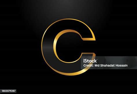 금색과 검은 색 알파벳 C 우아한 골드 컬러 알파벳 벡터 일러스트 레이 션 0명에 대한 스톡 벡터 아트 및 기타 이미지 0명 3차원 형태 금 금속 Istock