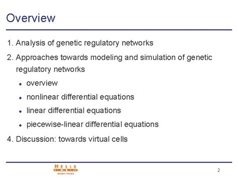 Modeling And Simulation Of Genetic Regulatory Networks Using