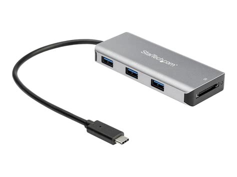 StarTech Com 3 Port USB C Hub With SD Card Reader 3x USB A SD Slot USB 3 1 3 2 Gen 2