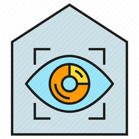 Eye Scan Home Security House Iris Scan Security Icon