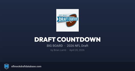 2026 Nfl Big Board By Brian Lamb Draft Countdown Nfl Mock Draft