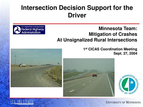 Ppt Intersection Decision Support For The Driver Powerpoint